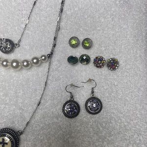 Ginger Snaps | Jewelry | Ginger Snaps 3 Layer Necklace And Earrings ...